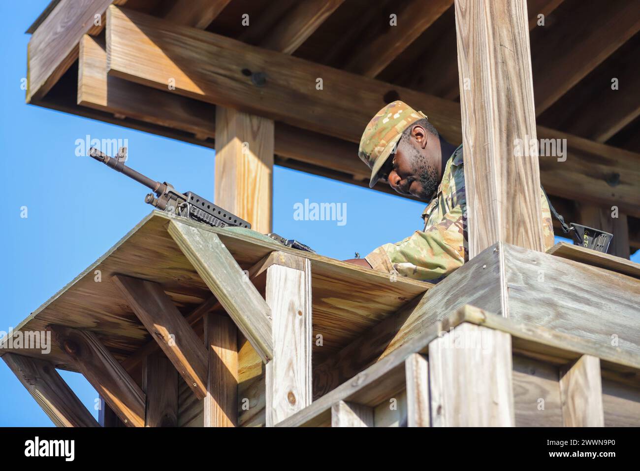 A Soldier assigned to 287th Quartermaster Company, 3rd Infantry ...