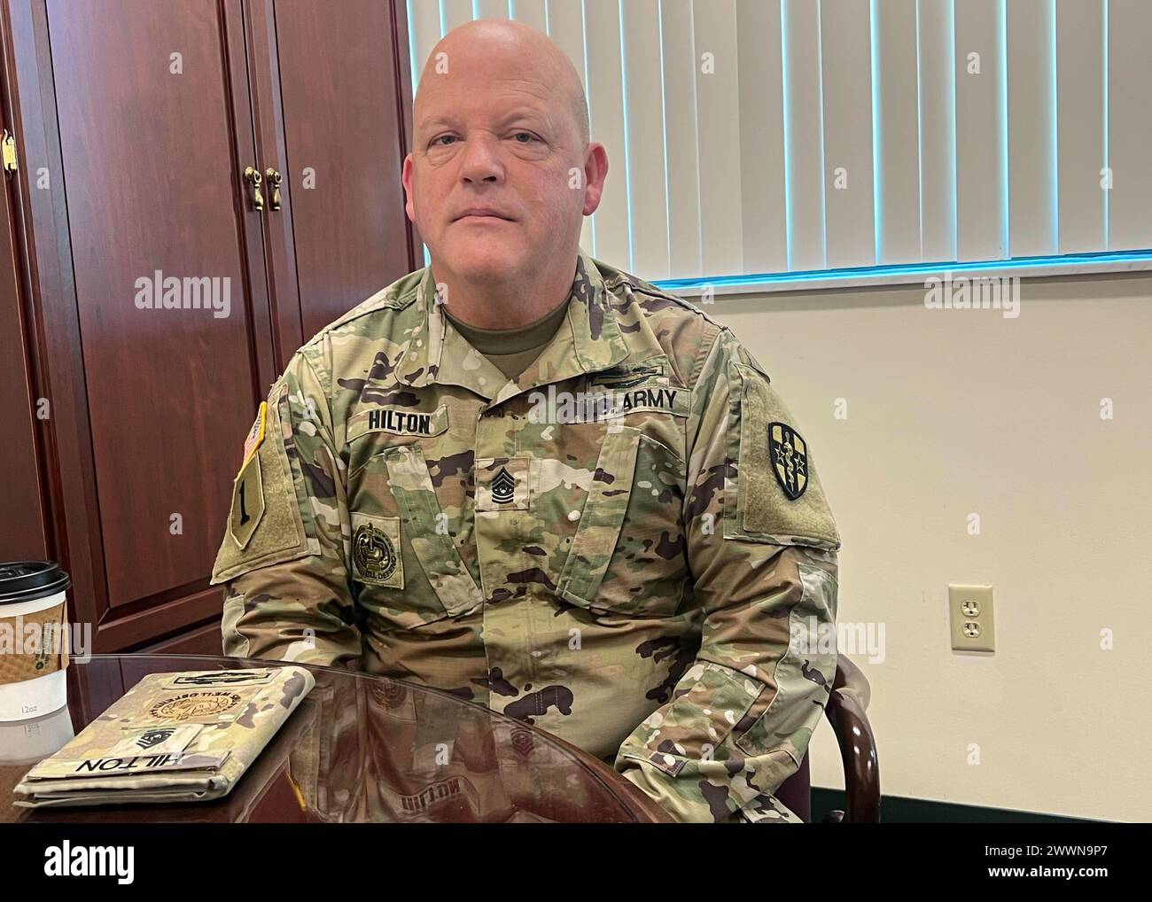 Command Sgt. Maj. John Hilton, the senior enlisted advisor to Maj. Gen ...