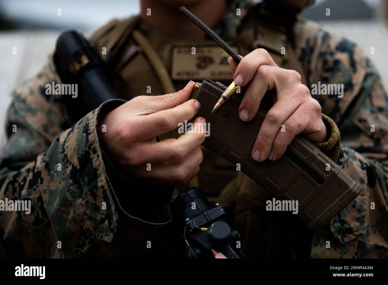 U.S. Marine Corps Lance Cpl. Casey Warren, a motor vehicle operator ...