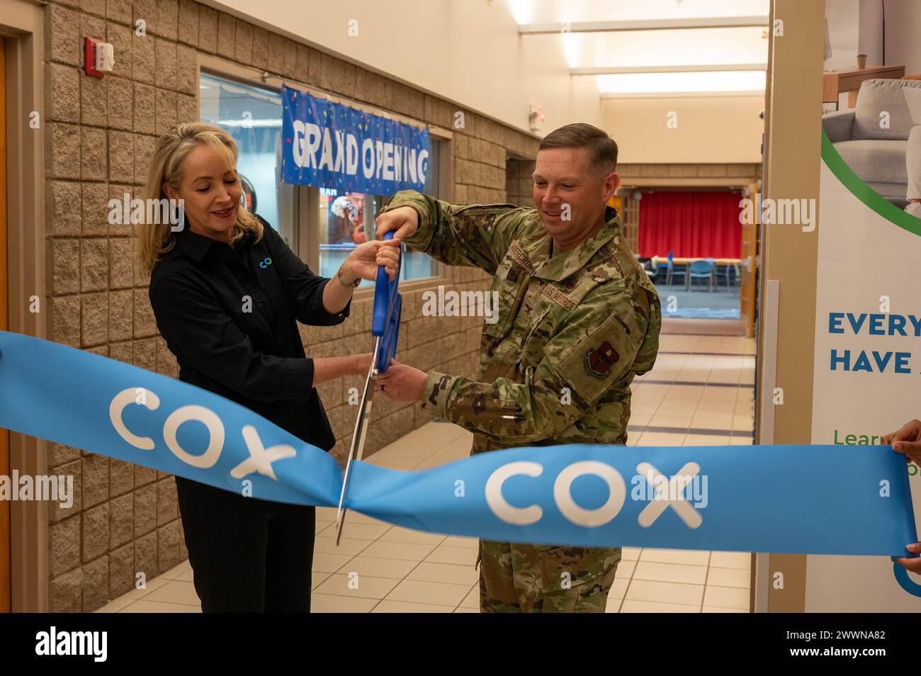 U.S. Air Force Col. Peter Abercrombie (right), 56th Mission Support ...