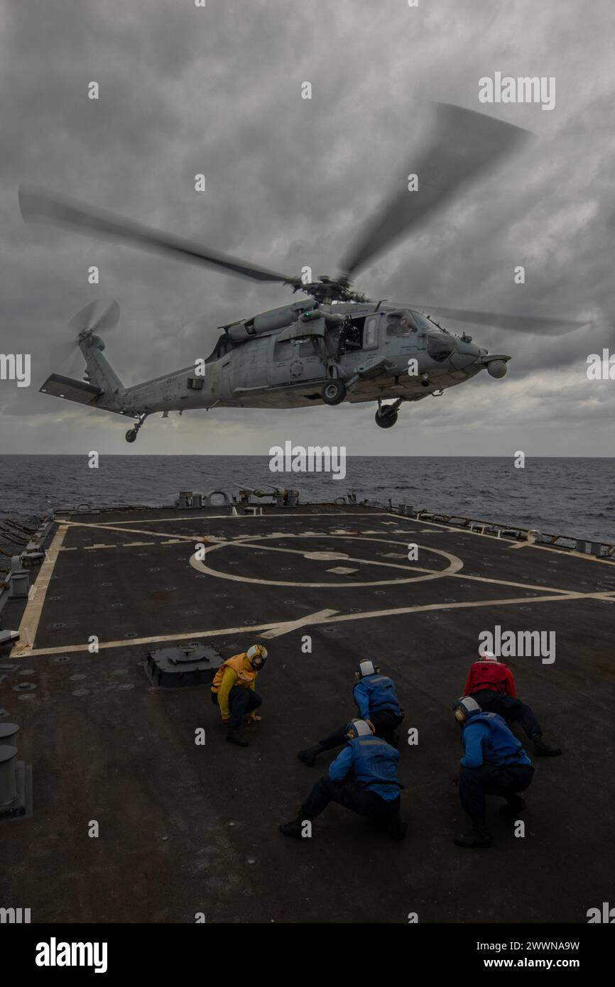 240202-N-DY413-1323 RED SEA (Feb. 2, 2024) Sailors assigned to the ...
