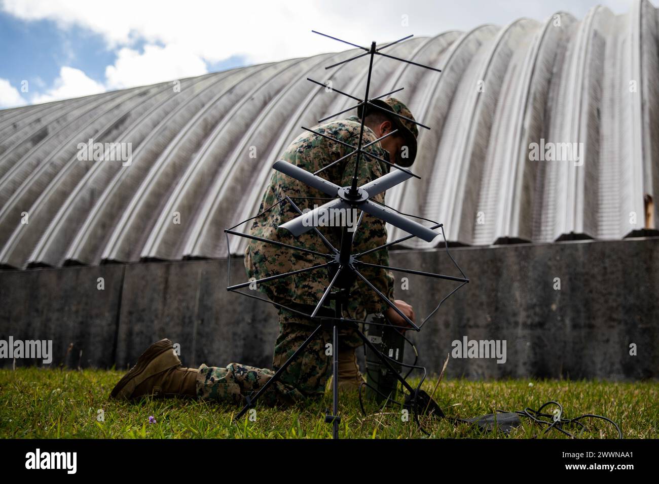 A U.S. Marine with Combat Logistics Battalion 4, Combat Logistics ...