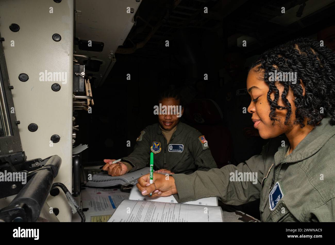 U.S. Air Force 1st Lt. Bryana Terell and 2nd Lt Evelyn McCoy, 742nd ...