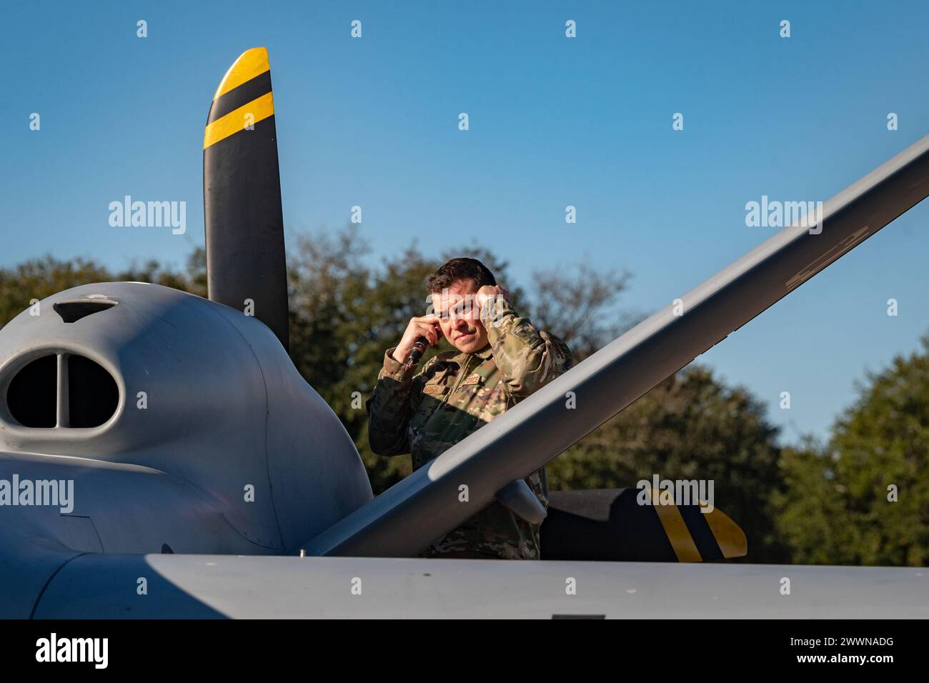 U.S. Air Force Staff Sgt. Marco Almanza, 163rd Aircraft Maintenance ...