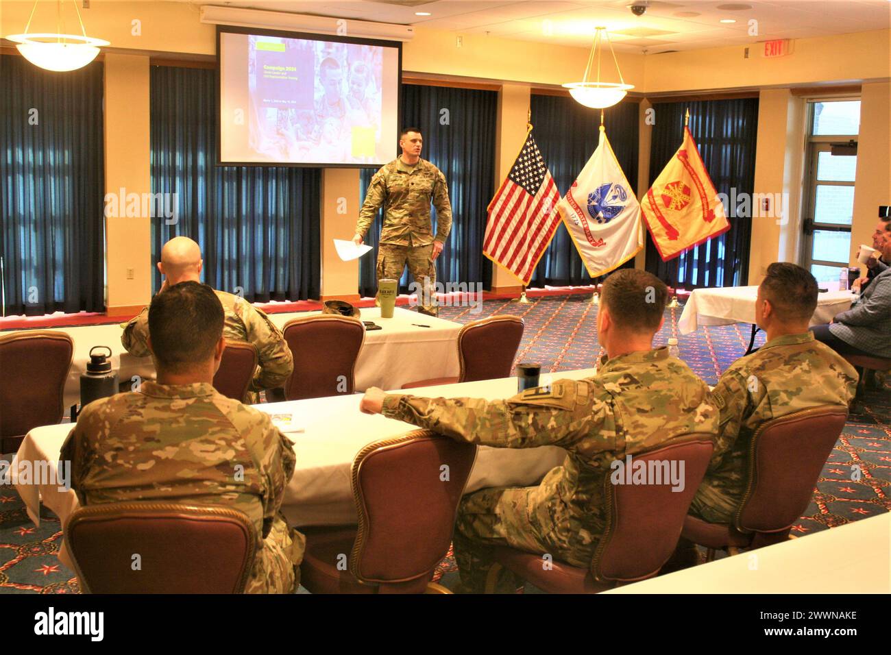 Lt. Col. Michael Corkum, Fort McCoy Garrison deputy commander, talks ...