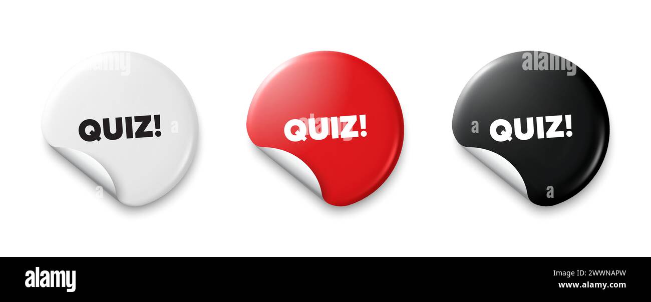 Quiz symbol. Answer question sign. Price tag stickers. Vector Stock ...