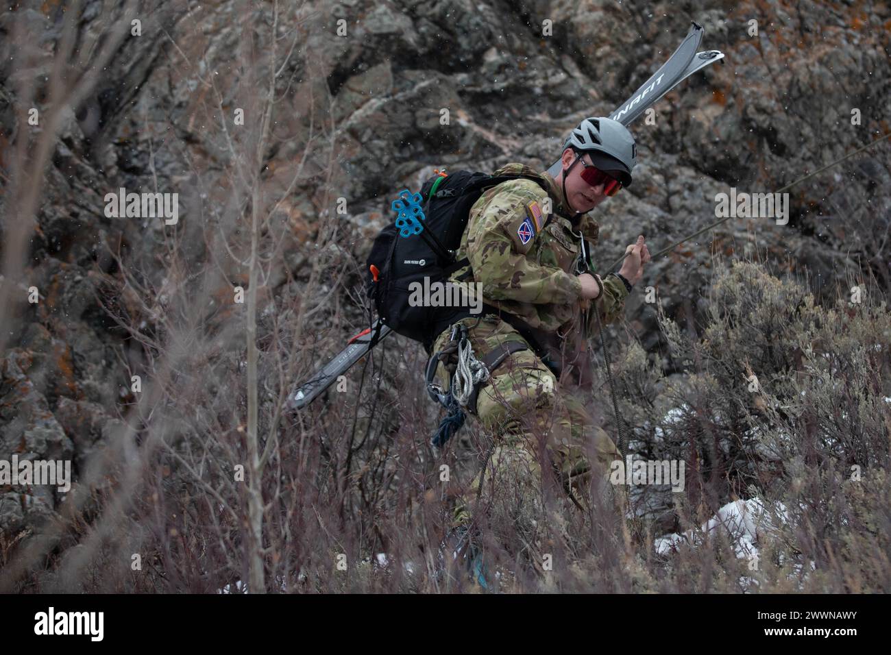 Staff Sgt. Cameron Daniels, an instructor at the Mountain Training ...