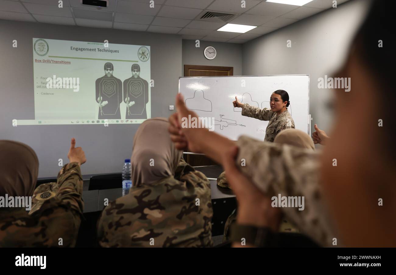 U.S. Marine Corps Sgt. Brianna Eisenhower, a combat marksmanship ...