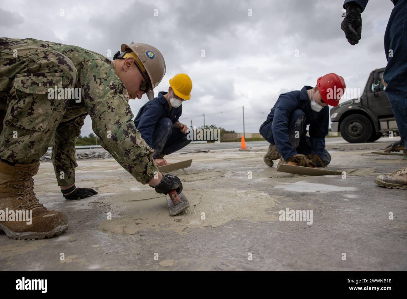 OKINAWA, Japan (Feb. 05, 2024) Seabees, assigned to Naval Mobile ...