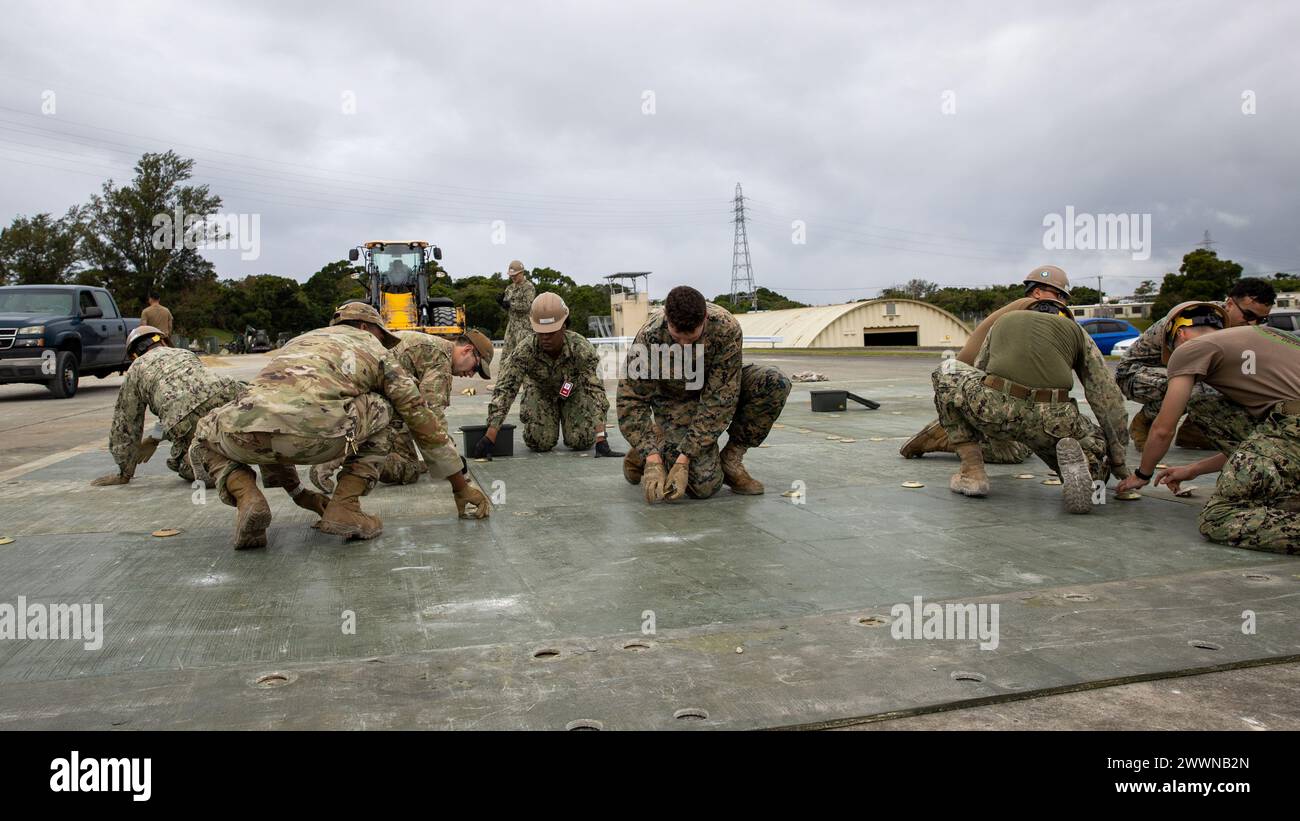 OKINAWA, Japan (Feb. 05, 2024) Seabees, assigned to Naval Mobile ...