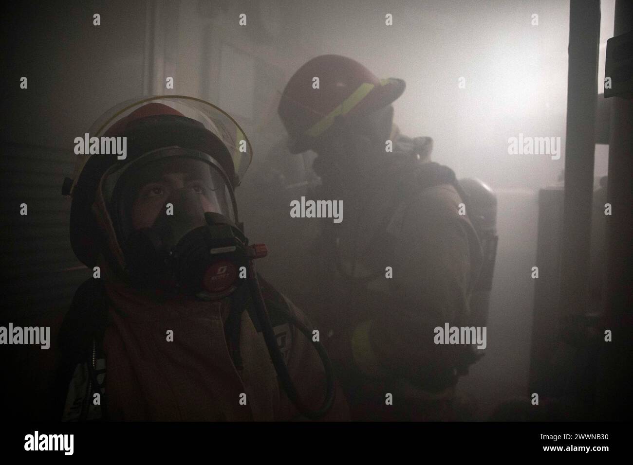 240214-N-VM650-1073 PACIFIC OCEAN (Feb. 14, 2024) Fireman Oswaldo ...
