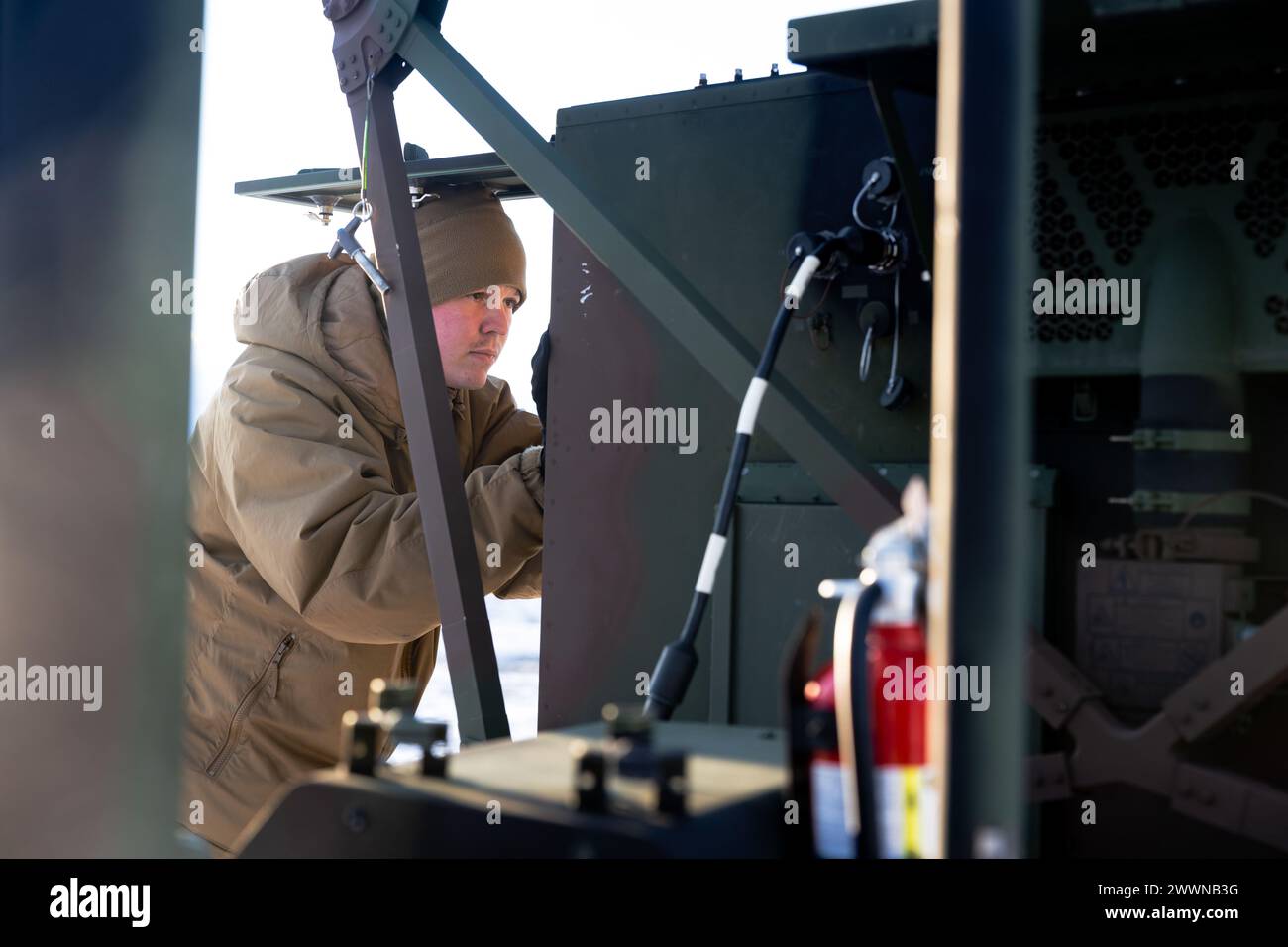 U.S. Marine Corps Lance Cpl. Mathew Colley, a radar technician with ...
