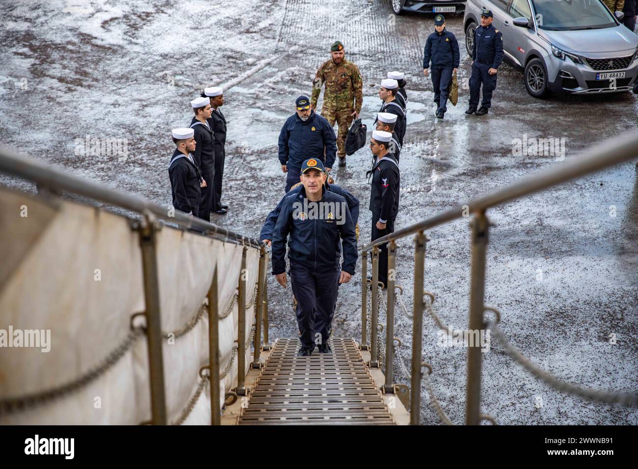 Italian Rear Adm. Valentino Rinaldi, commander, Amphibious Task Force ...