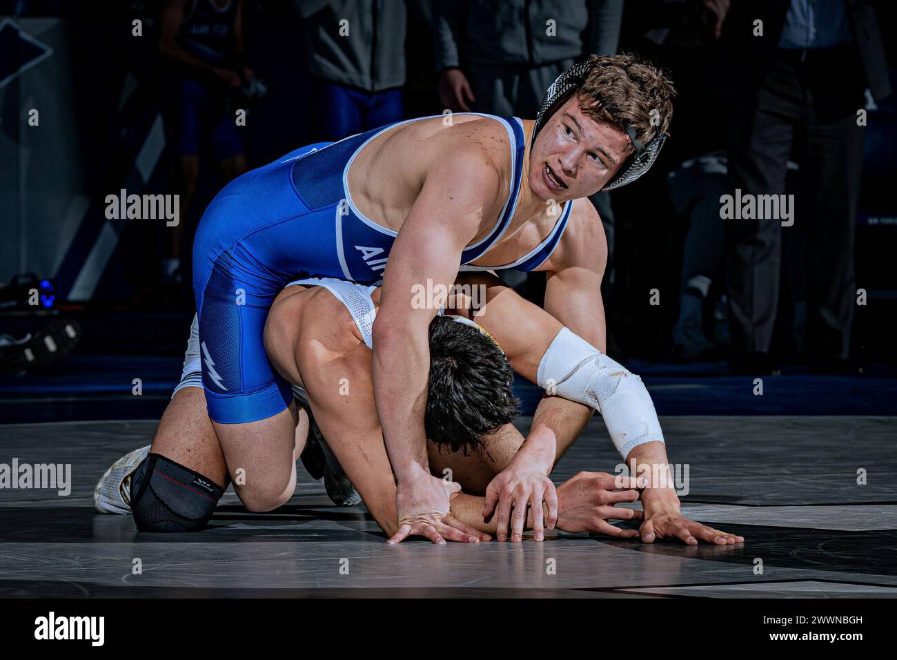 U.S. AIR FORCE ACADEMY, Colo. -- Air Force wrestler Joe Fernau holds ...