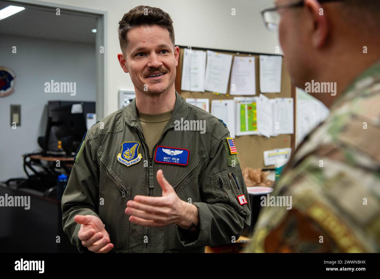 U.S. Air Force Capt. Matthew Helm, 459th Airlift Squadron UH-1N pilot ...