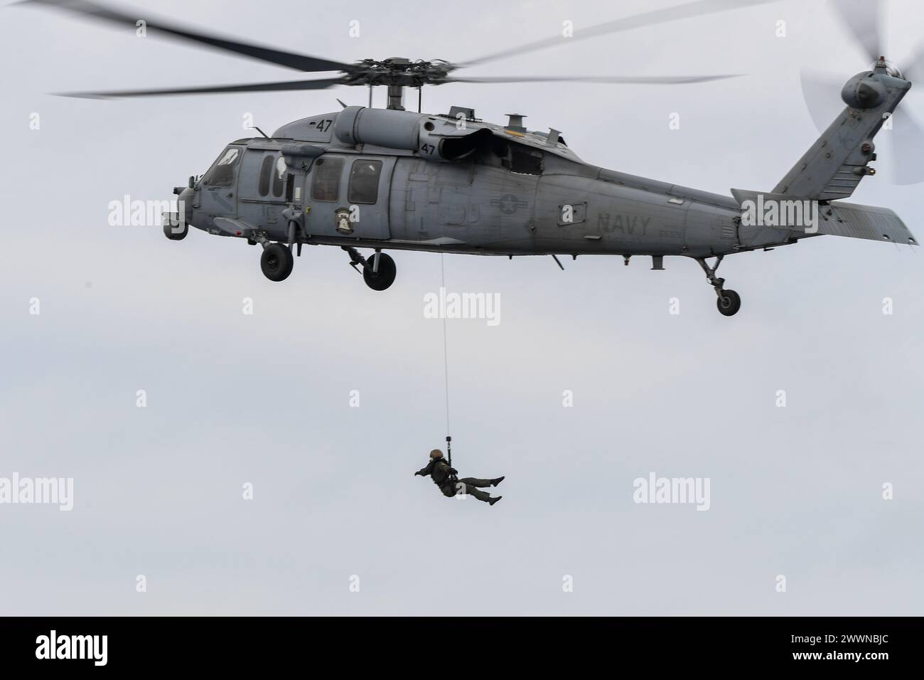 An MH-60S Seahawk from Helicopter Sea Combat Squadron 23 “Wildcards ...