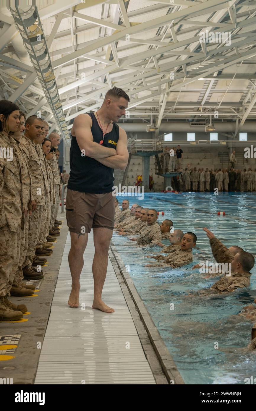 U.S. Marine Corps Sgt. Spencer Belzer, a Marine Corps instructor of ...