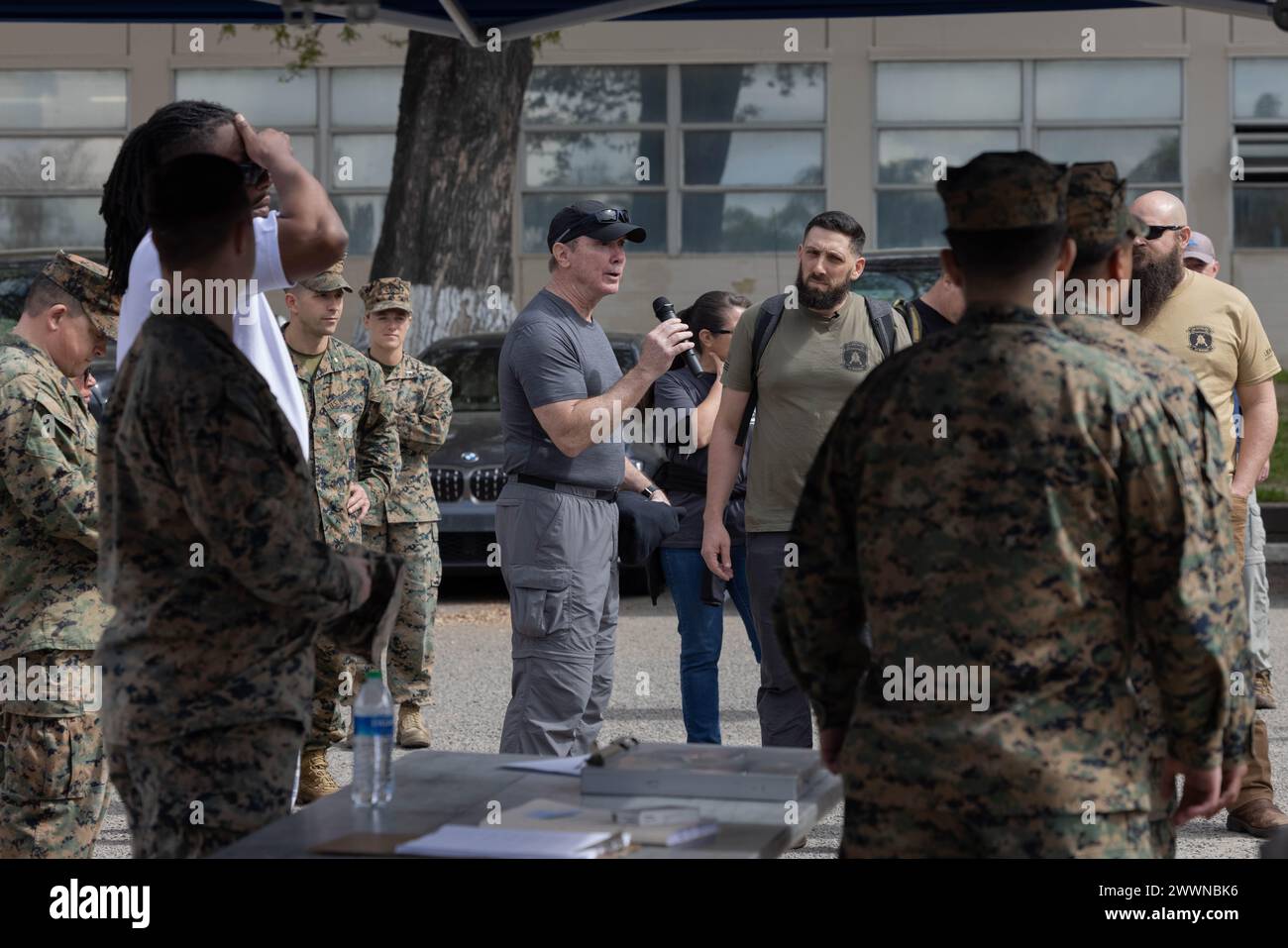Retired Sgt. Maj. Bill Skiles, who served as the company first sergeant ...