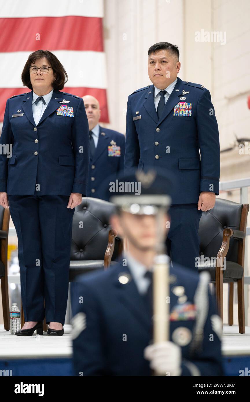 Col. Summer A. Fields, outgoing 434th Air Refueling Wing Commander, and ...