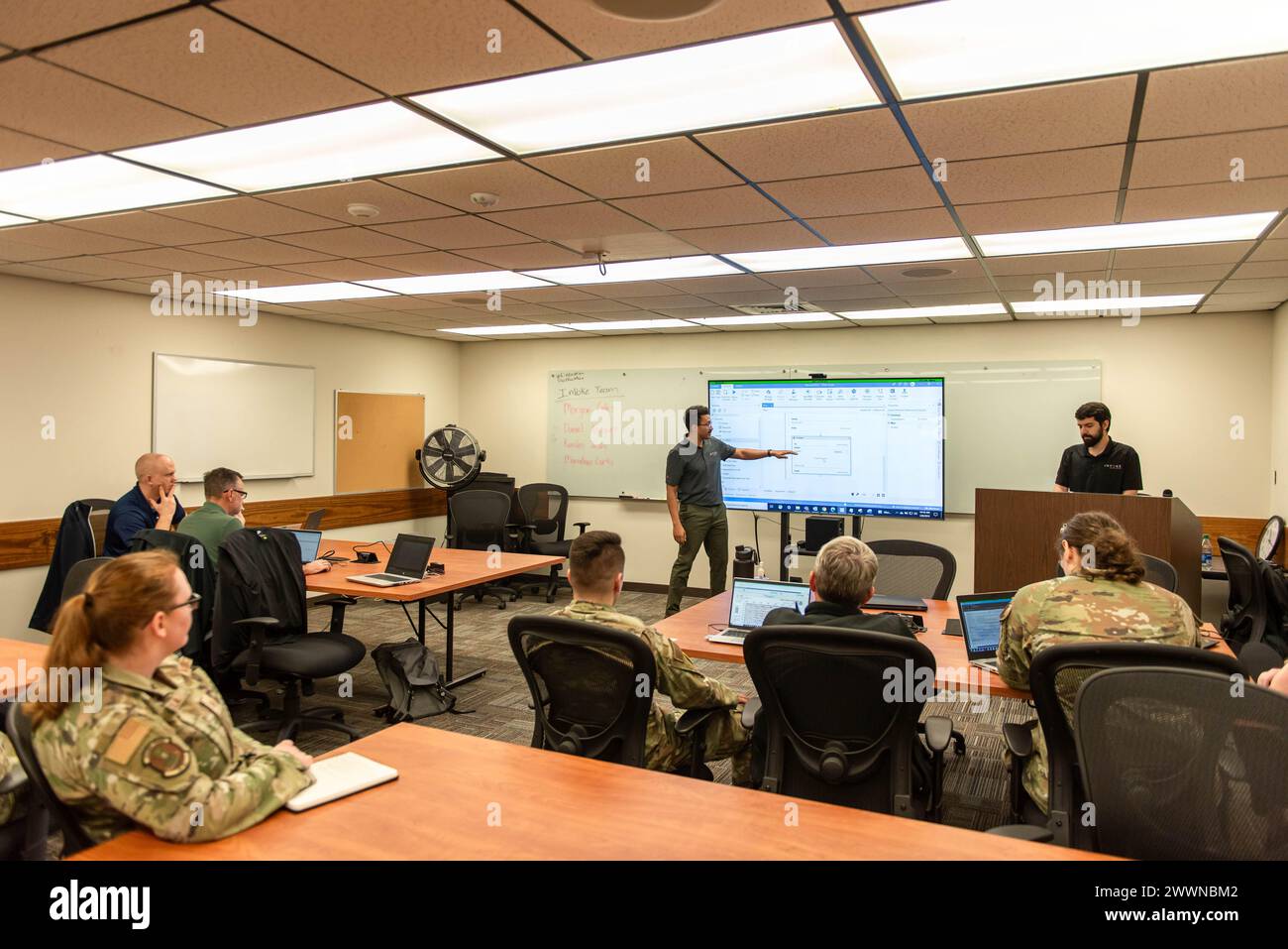 U.S. military members and civilians participate in a four-day UiPath ...
