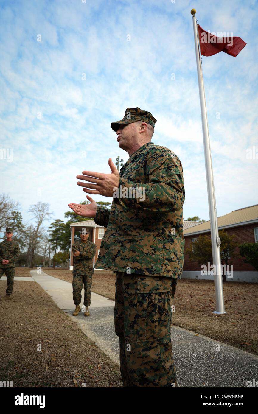 U.S. Marine Corps Sgt. Maj. Ryan Gnecco, the Marine Corps Installations ...
