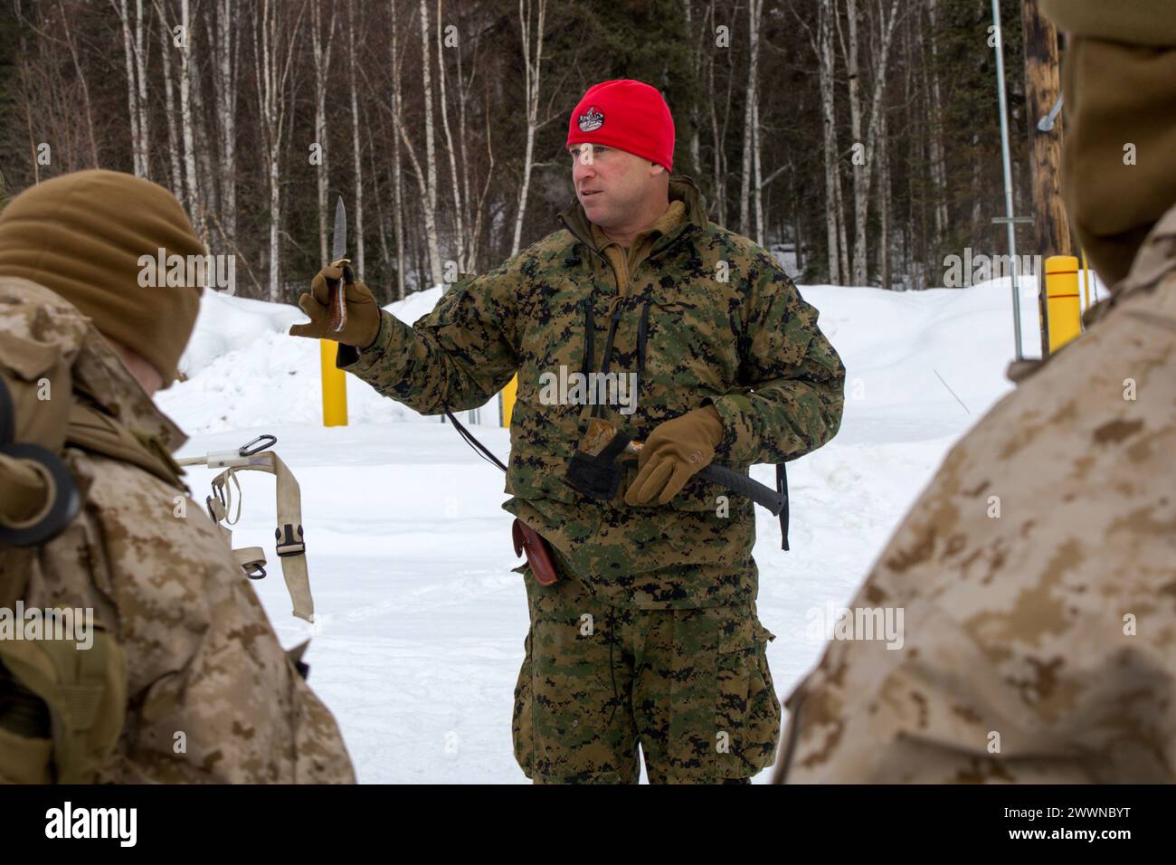 U.S. Marine Corps Staff Sgt. Patrick Paul, an instructor with Mountain ...