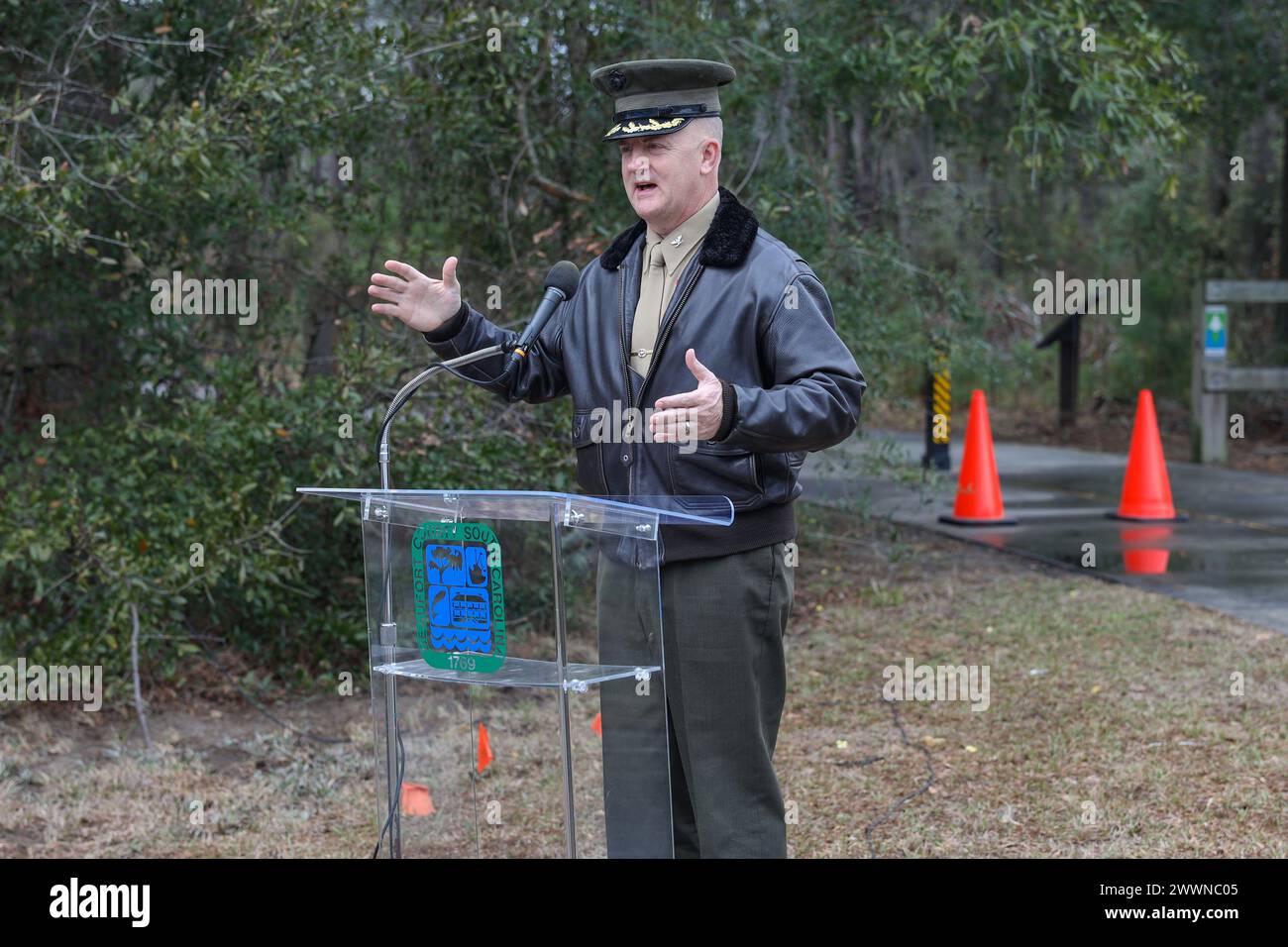 U.S. Marine Corps Col. Mark Bortnem, commanding officer, Marine Corps ...