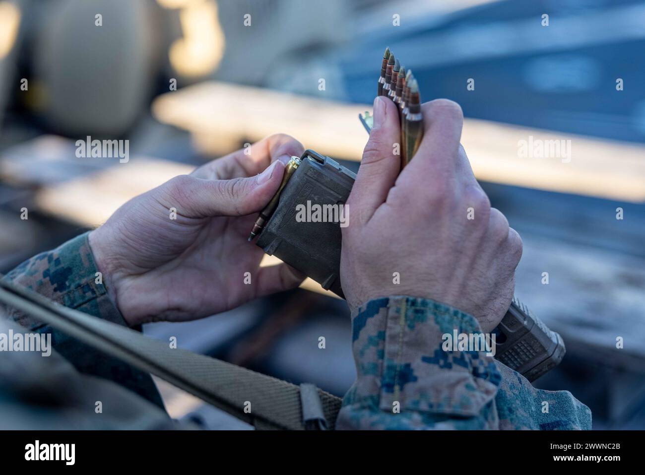 A U.S. Marine with the 26th Marine Expeditionary Unit’s (Special ...