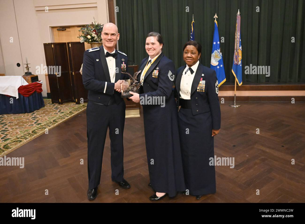 Col. William Gutermuth, 433rd Airlift Wing commander, and Chief Master ...