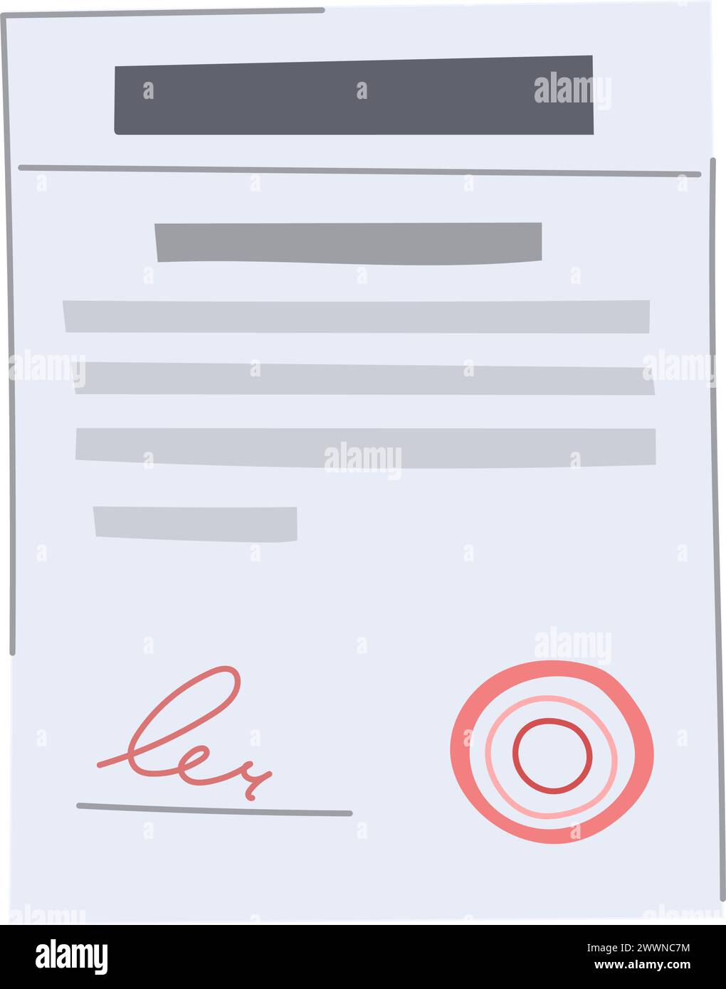 hand business contract cartoon vector illustration Stock Vector Image ...