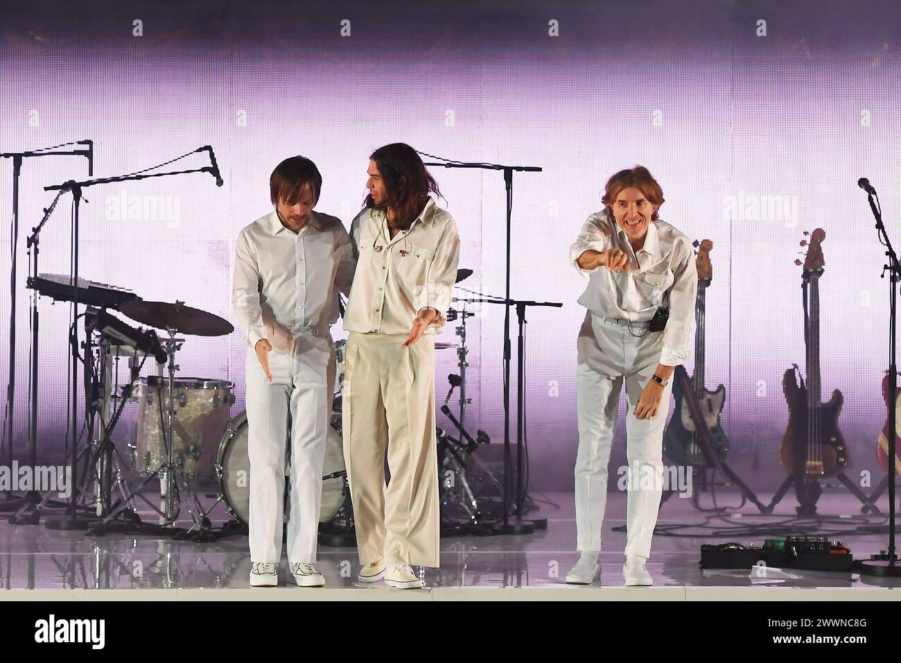 AIR perform Moon Safari at London Coliseum LONDON, ENGLAND - MARCH 24 ...