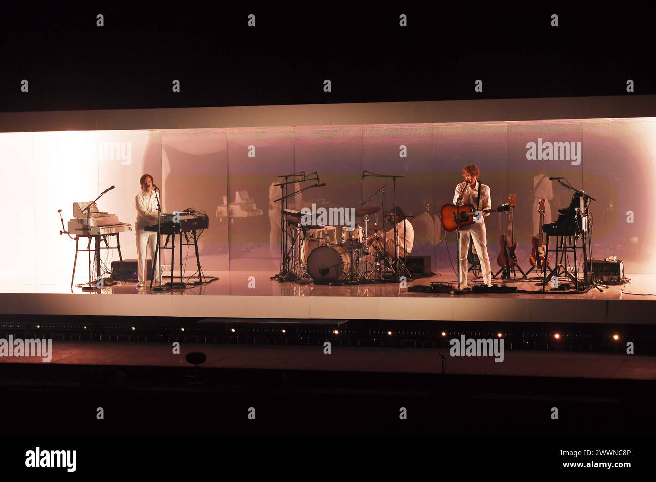 AIR perform Moon Safari at London Coliseum LONDON, ENGLAND - MARCH 24 ...