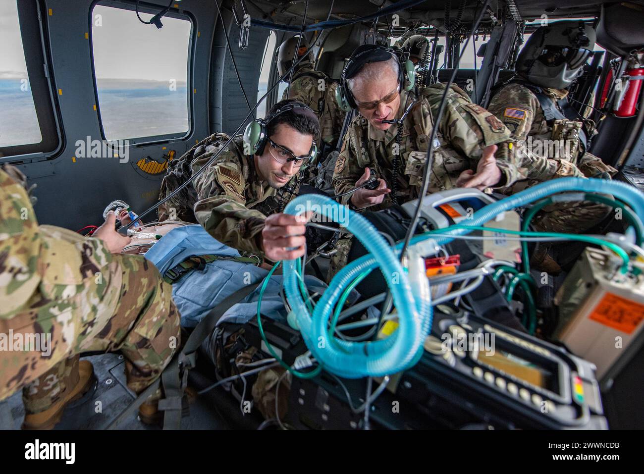 U.S. Airmen from the Idaho National Guard’s 124th Medical Group ...