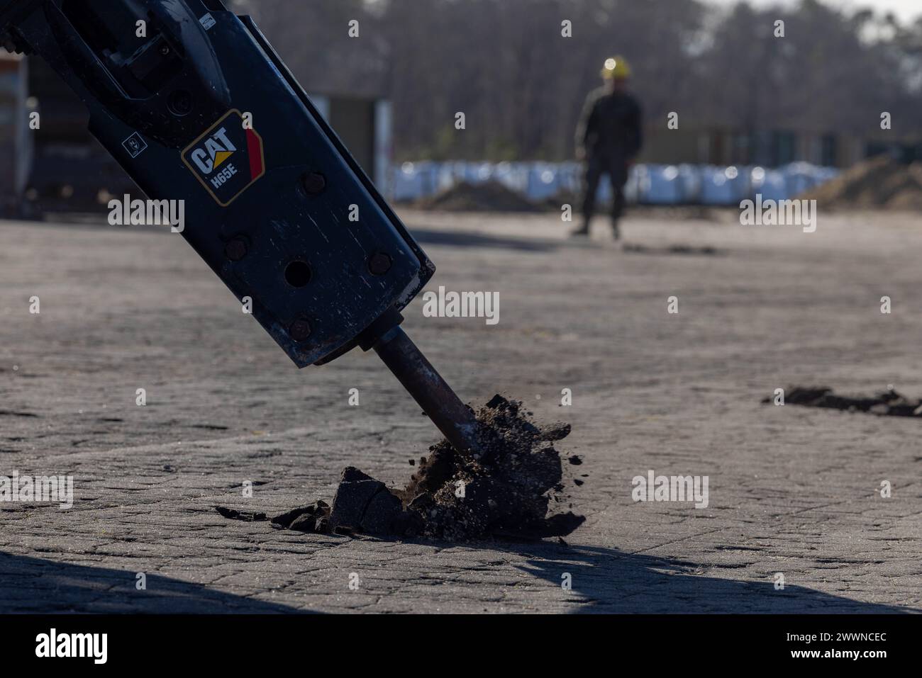 A compact track loader operated by U.S. Marine Corps Cpl. Tyre Cameron ...