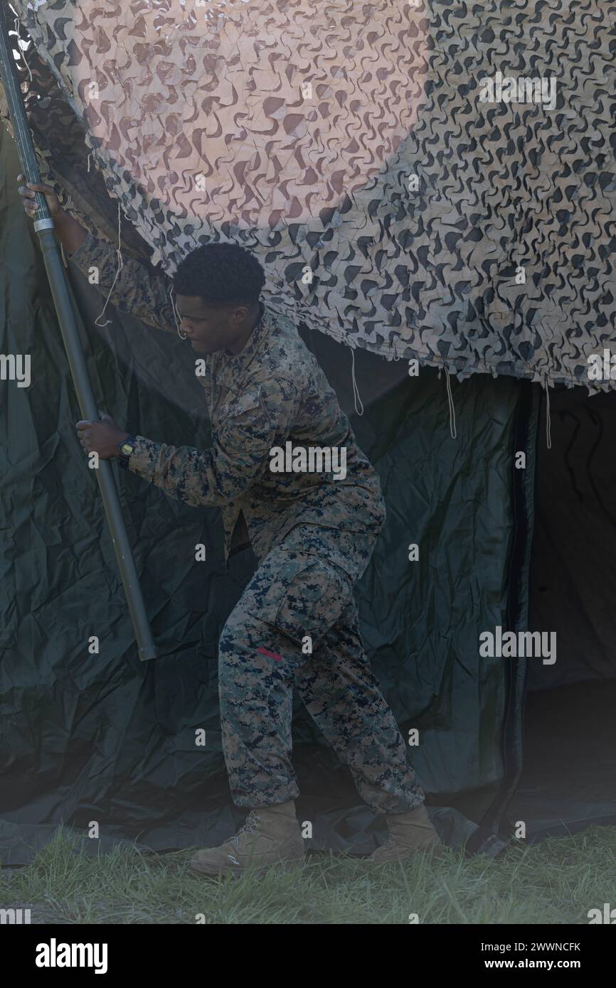 U.S. Marine Corps Cpl. Roger Miller, a native of Detroit, Michigan, and ...
