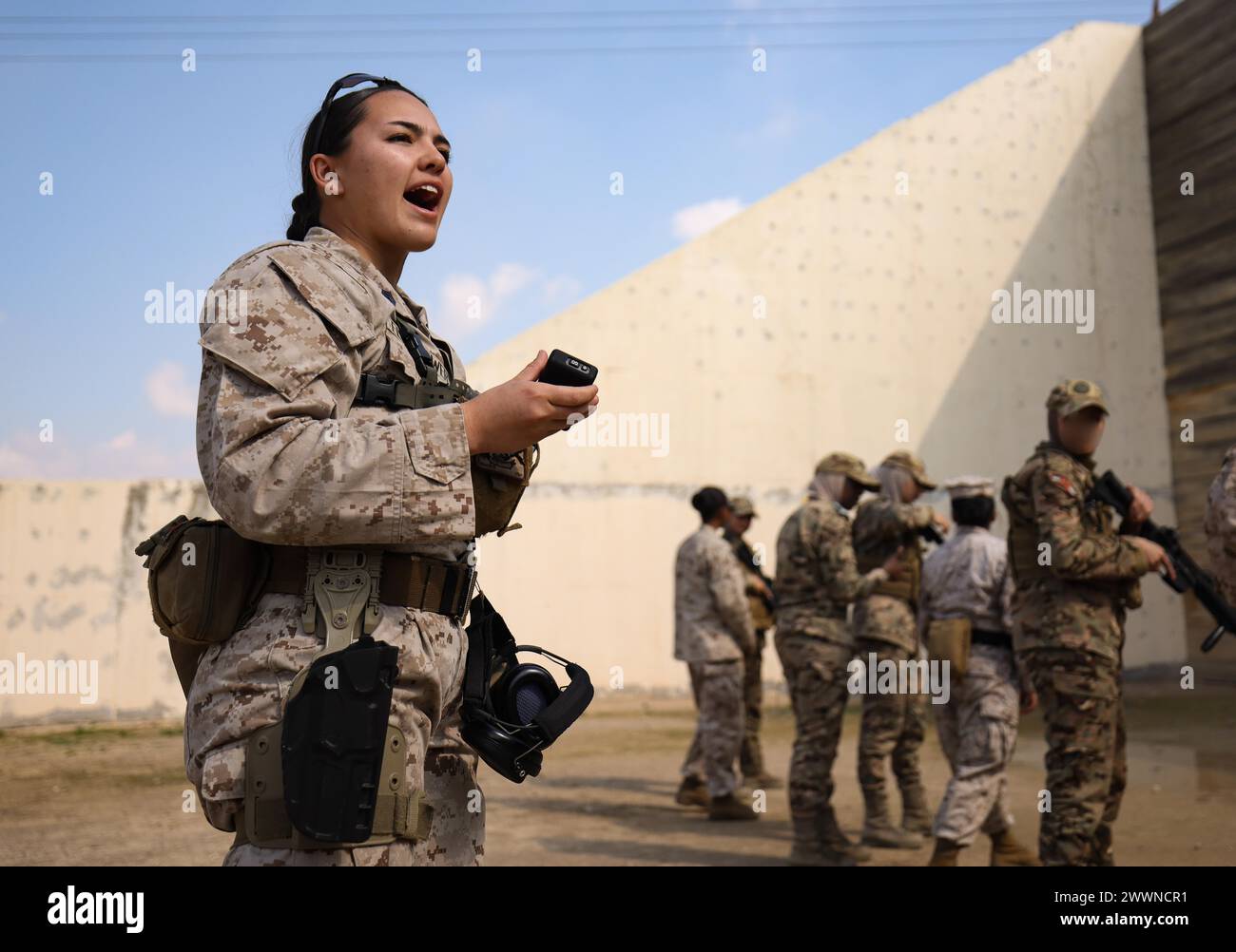 U.S. Marine Corps Sgt. Brianna Eisenhower, a combat marksmanship ...