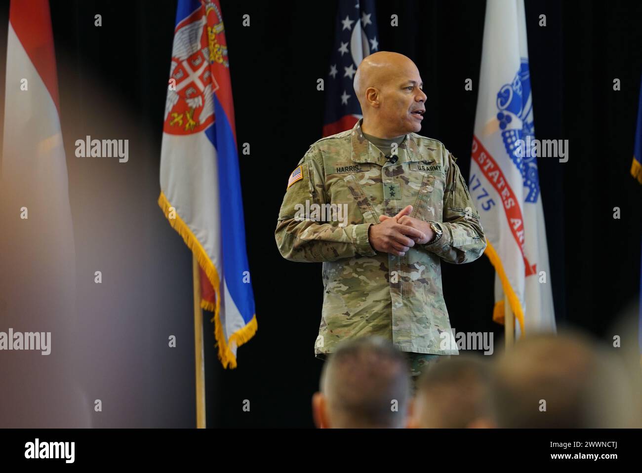 Maj. Gen. John C. Harris Jr., Ohio adjutant general, speaks to ...
