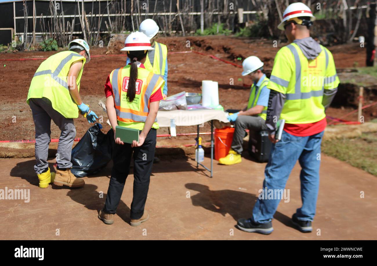 USACE contractors collect soil samples from cleared debris sites in ...