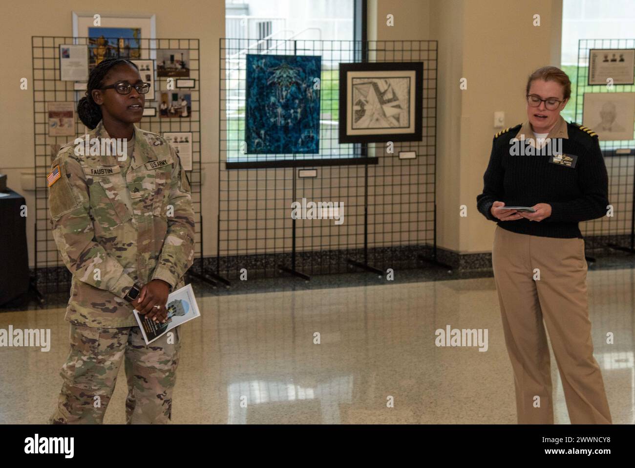 Sgt. Remuka Faustin, left, assigned to Walter Reed National Military ...