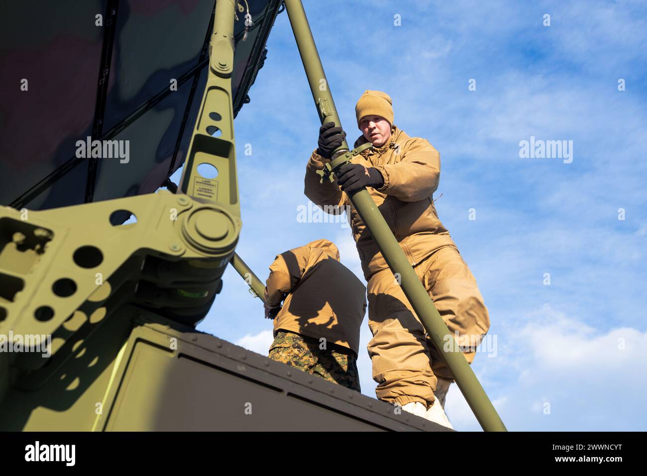 U.S. Marine Corps Lance Cpl. Mathew Colley, a radar technician with ...