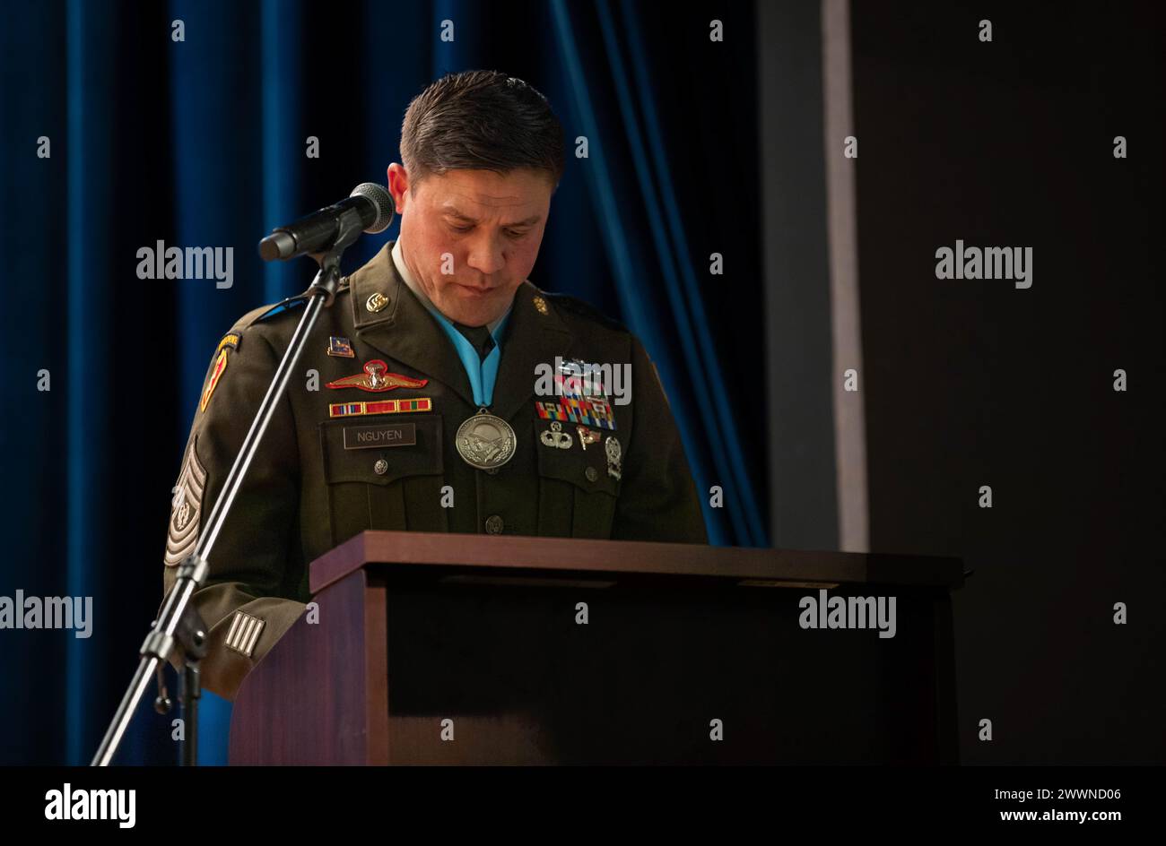 U.S. Army Command Sgt. Maj. Nam Nguyen, the senior enlisted leader of ...