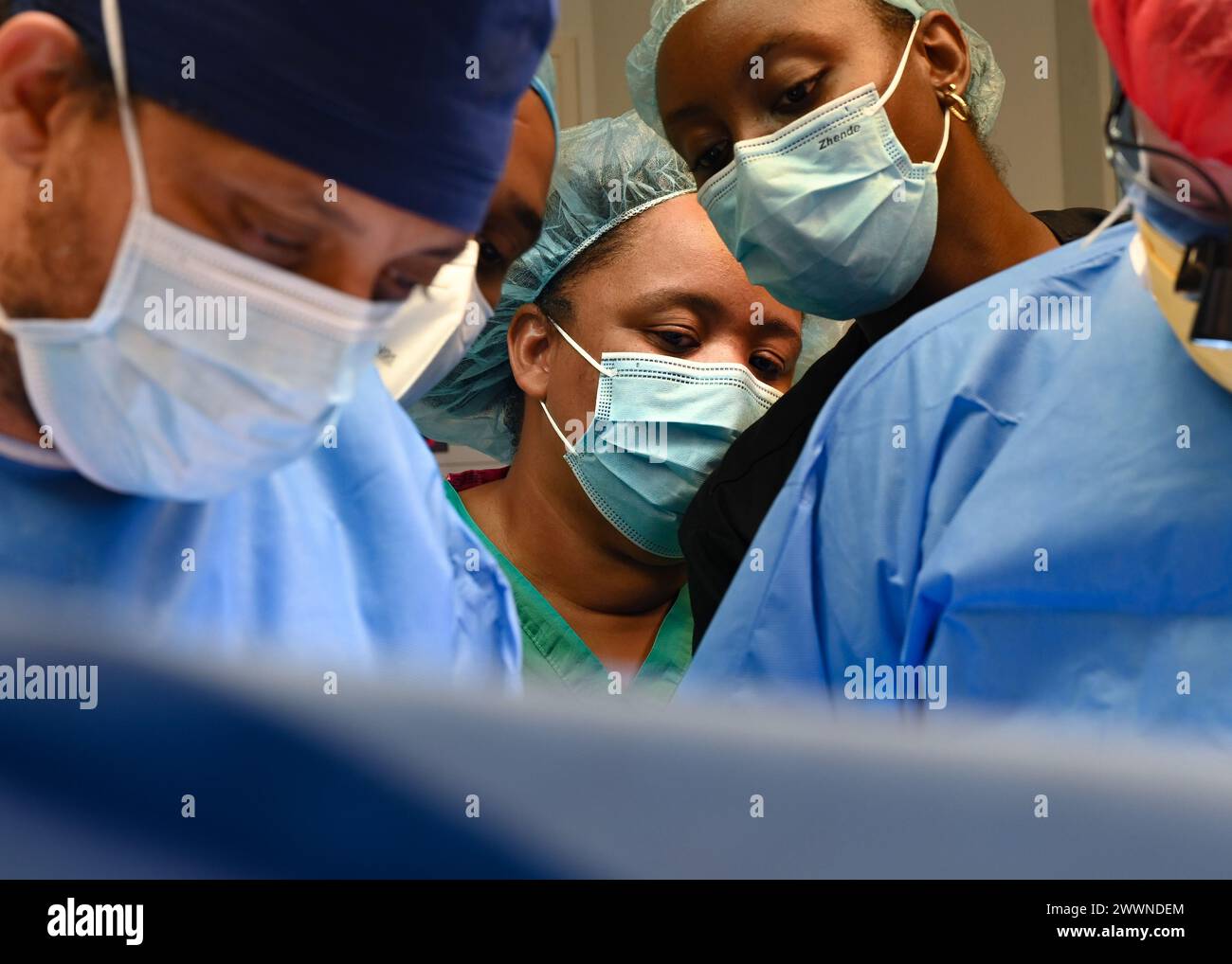 A partner nation medic observes vascular surgery at Owen King European ...