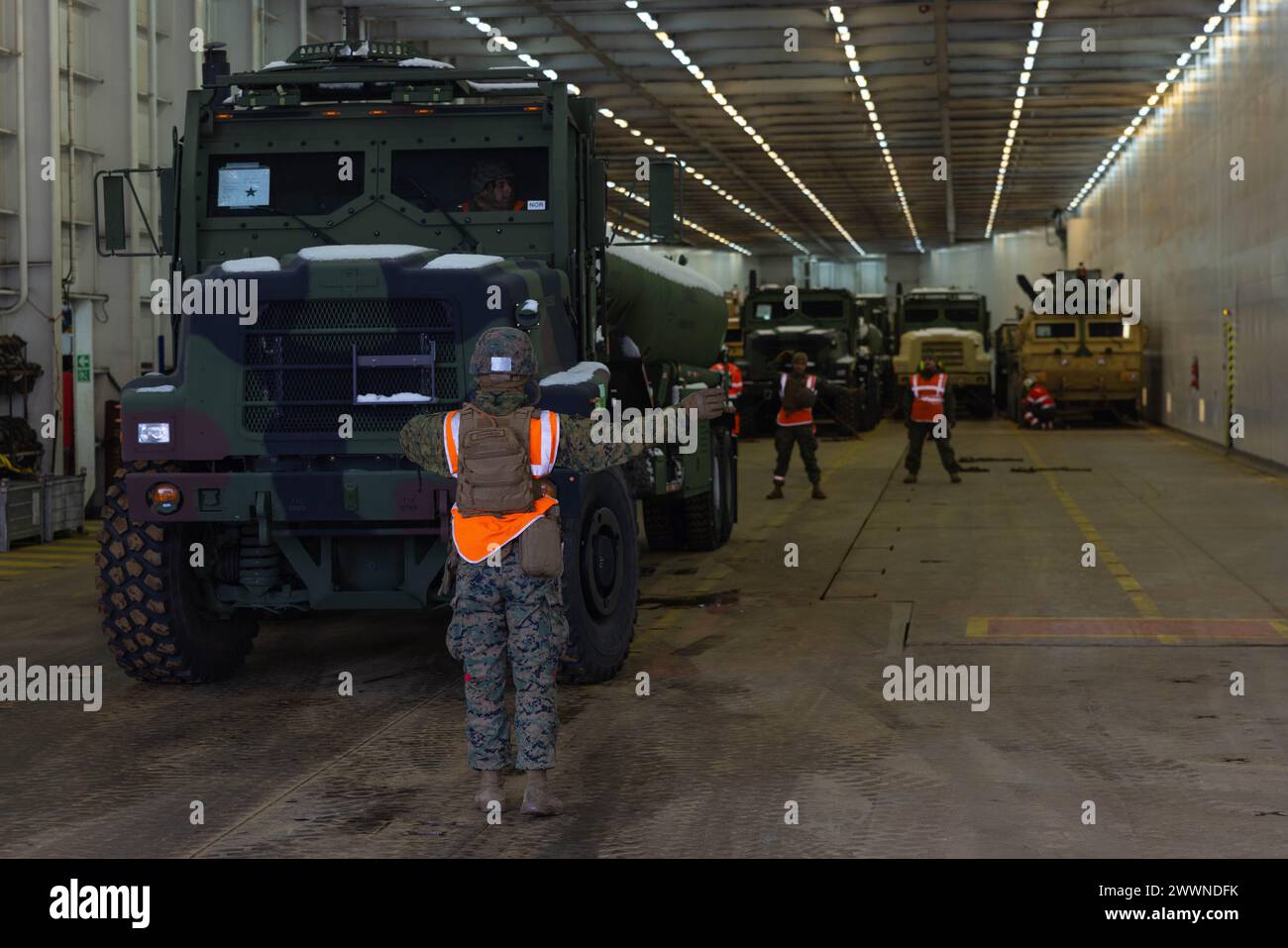 U.S. Marine Corps Lance Cpl. Justin Dennison, a motor vehicle operator ...