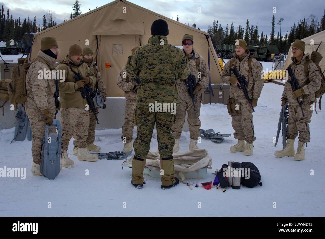 U.S. Marine Corps Sgt. Timothy Pope, an instructor with Mountain ...