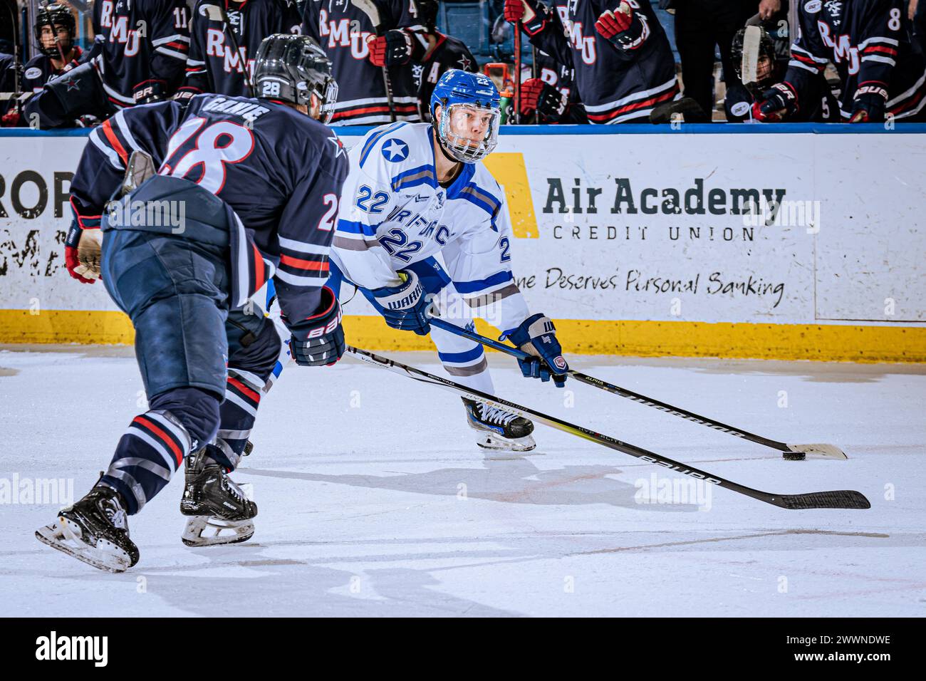 U.S. Air Force Academy -- Air Force's Chris Hedden looks for an open ...