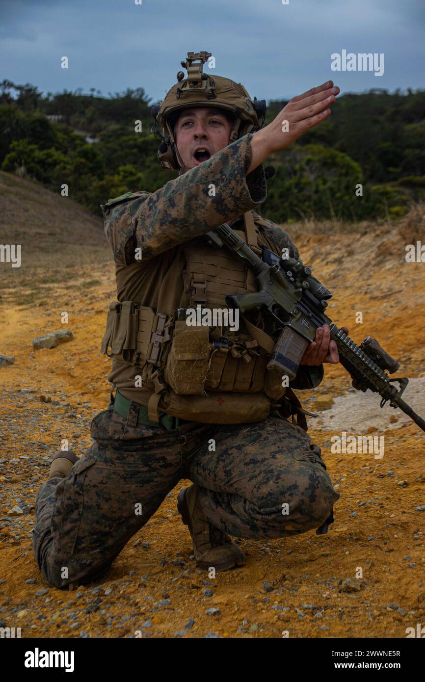 U.S. Marine Corps Sgt. Lane Wilson, an infantry Marine with Battalion ...