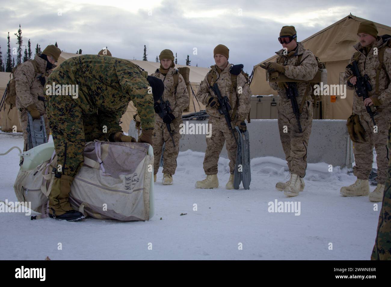 U.S. Marine Corps Sgt. Timothy Pope, an instructor with Mountain ...