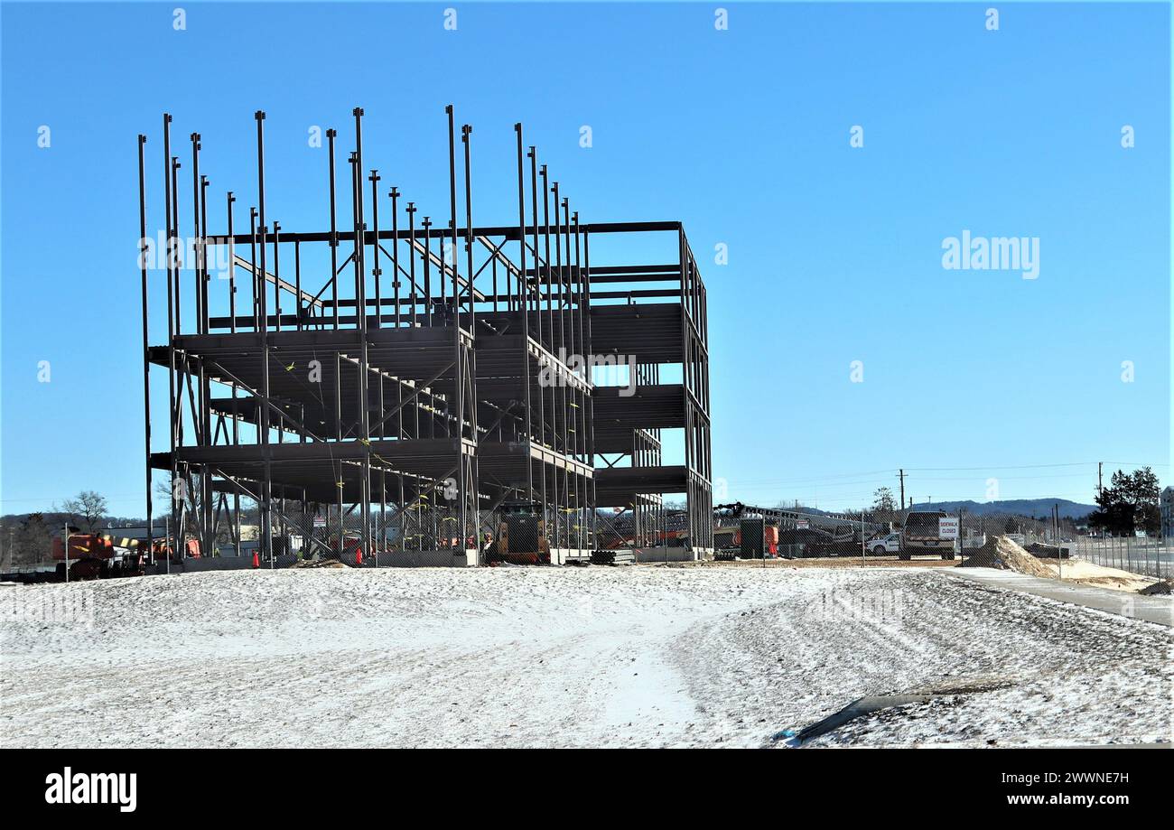The construction area for a new $28.08 million barracks building is ...