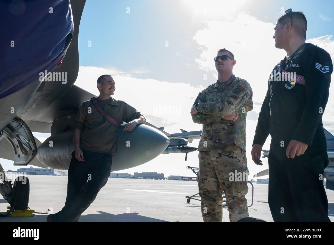 Staff Sgt. Trenton Mouser, middle, a 621st Contingency Response Wing C ...