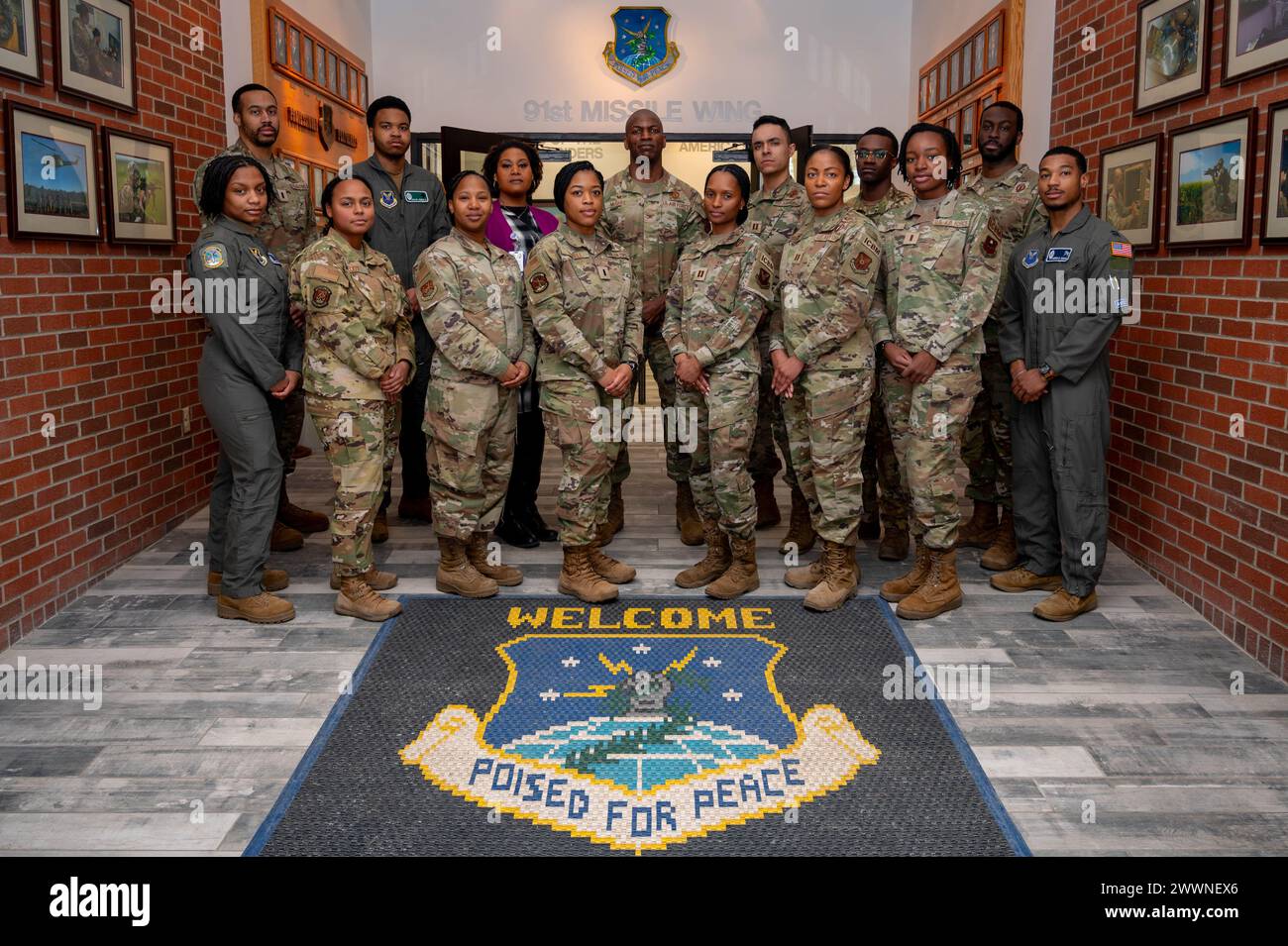 Col. Kenneth McGhee, 91st Missile Wing commander poses with other ...